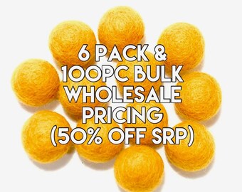 W-100PC Single Color Pack JET BLACK Felt Balls | Etsy