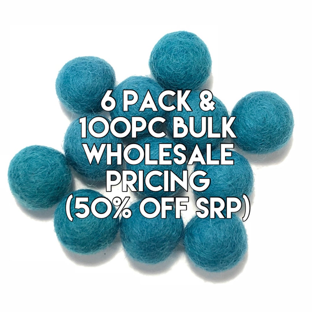 W-100PC Single Color Pack - EMERALD Felt Balls - Etsy