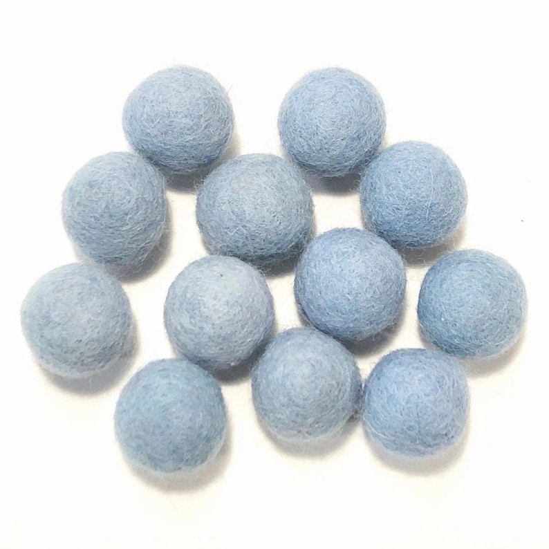 24PC Single Color Pack PERIWINKLE Felt Balls - Etsy