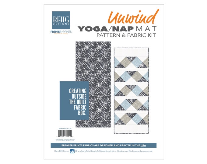 Yoga/nap Mat UNWIND Fabric Bundle & Pattern BEHG DESIGNS - Etsy
