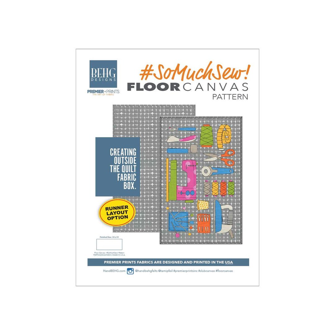 Floor Canvas-somuchsew Fabric Bundle & Pattern - BEHG DESIGNS for ...