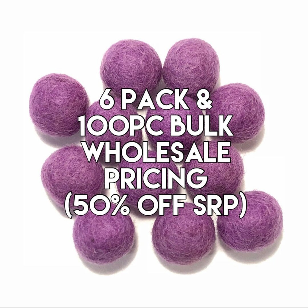 W-100PC Single Color Pack - LAVENDER Felt Balls - Etsy