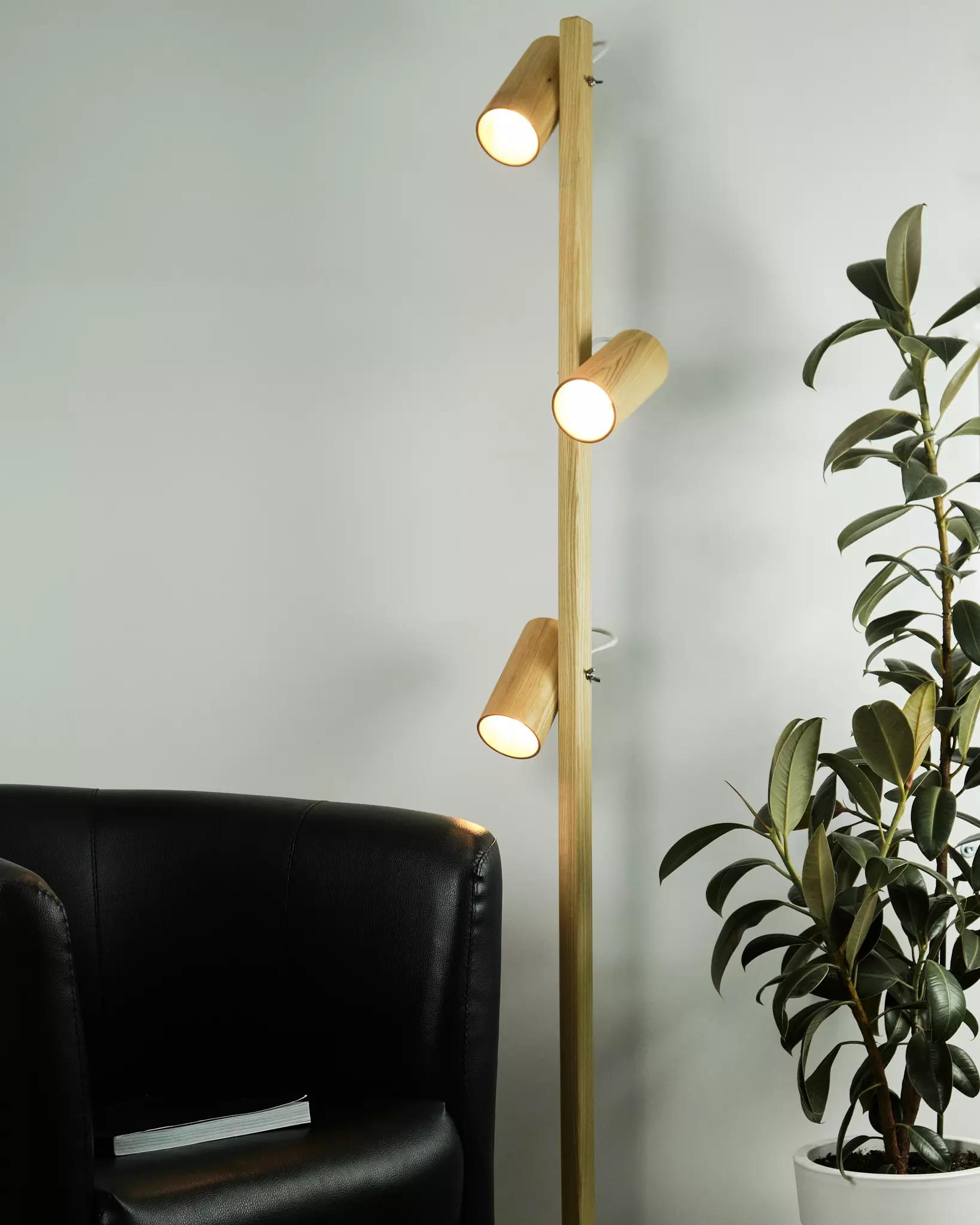 Handcrafted Wooden Floor Lamp Rustic Home Lighting Elegant Wooden Lamp ...