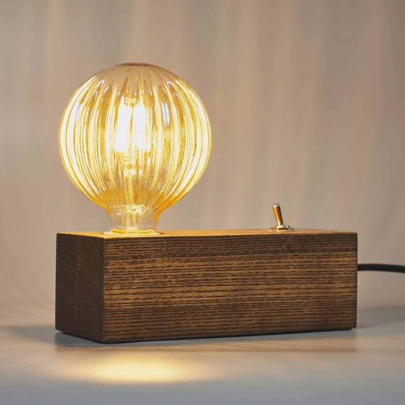 Small Wood Lamp - Etsy