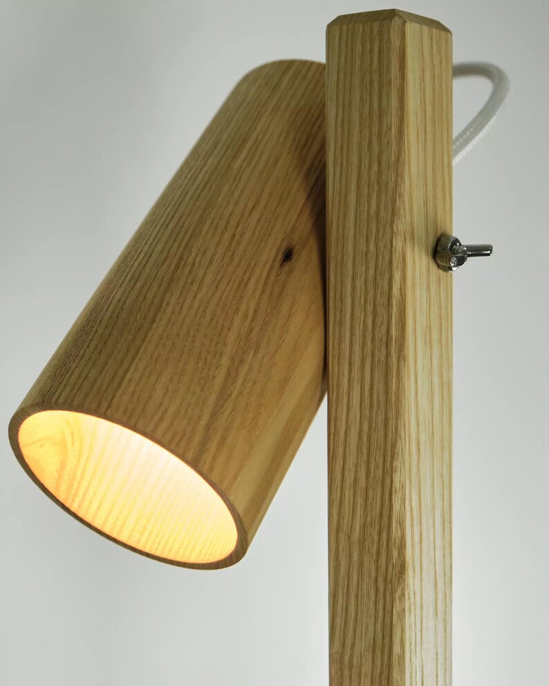 Handcrafted Wooden Floor Lamp Rustic Home Lighting Elegant Wooden Lamp ...