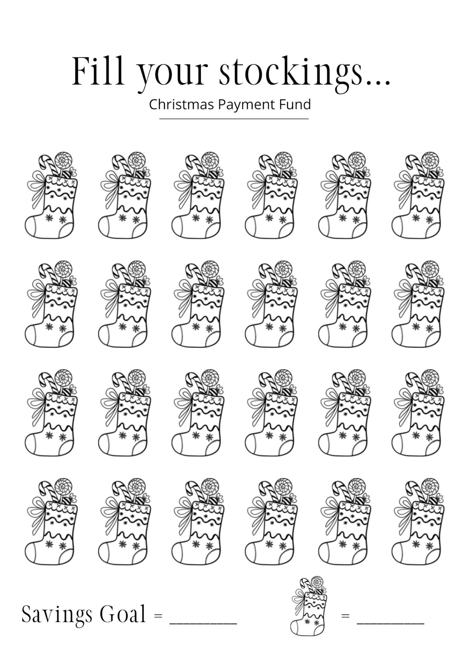 Christmas Saving Challenge | Printable | Holiday Saving Tracker ...