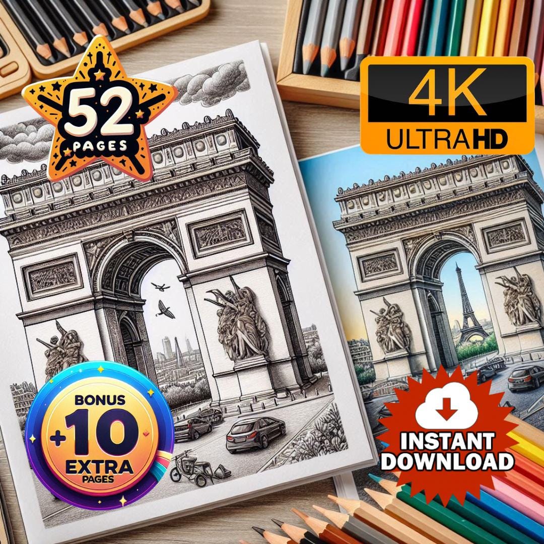 Tourist Places Coloring Book, Coloring Book, Coloring Pages for Kids ...