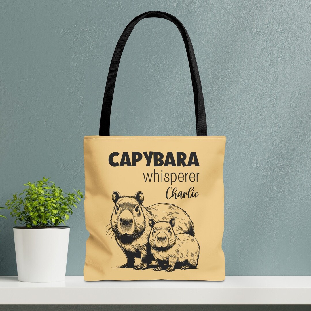 PERSONALIZED CAPYBARA TOTE Bag, Customized Capybara Lover Gift Zoo ...