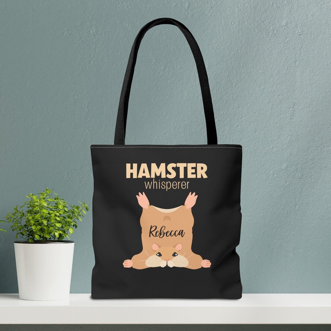 PERSONALIZED HAMSTER LOVER Tote Bag Carryall, Customized Hamster Mom ...
