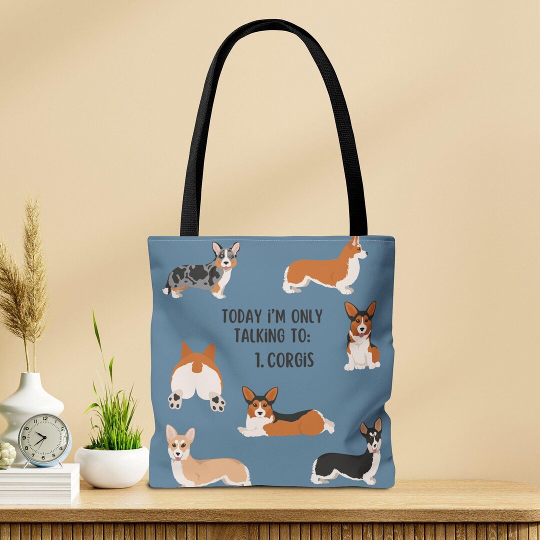 CORGI LOVER TOTE Bag - Corgi Mom, Welsh Cardigan Pembroke Corgis, Funny Gift for Corgi Owners ...