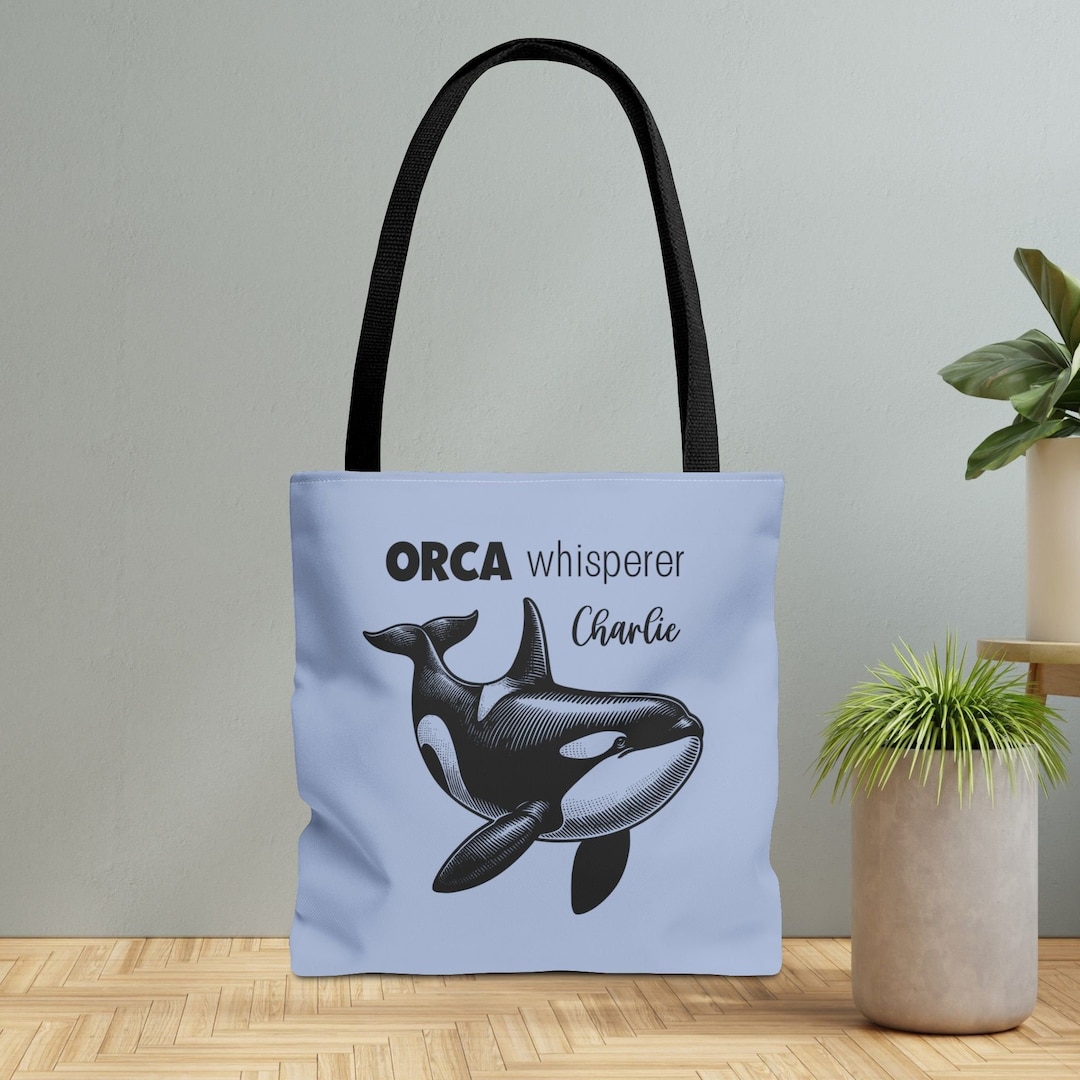 PERSONALIZED ORCA KILLER Whale Tote Bag, Customized Vintage Killer ...
