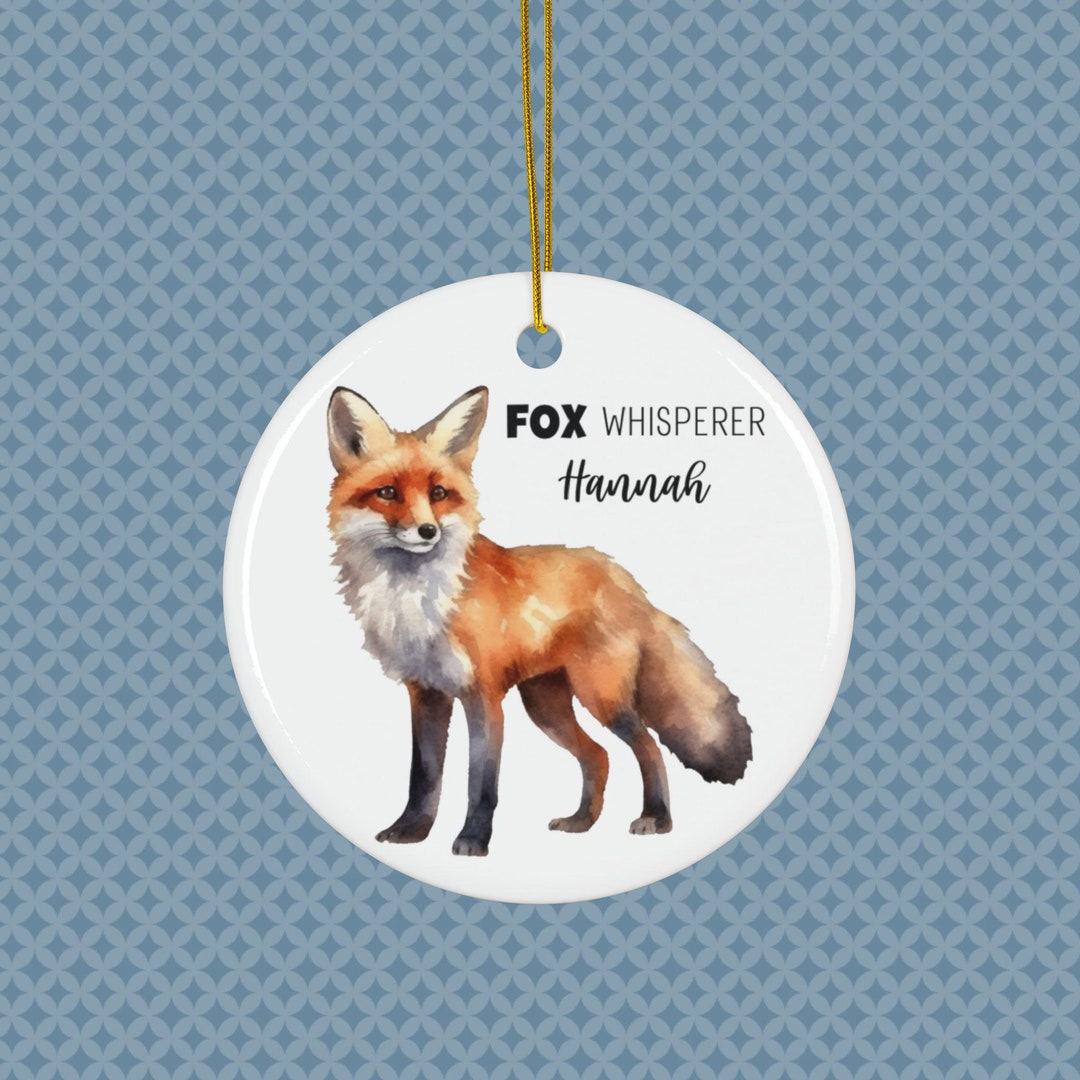 Personalized Fox Ornament, Fox Mom Ceramic Ornaments, Lover, Fox ...