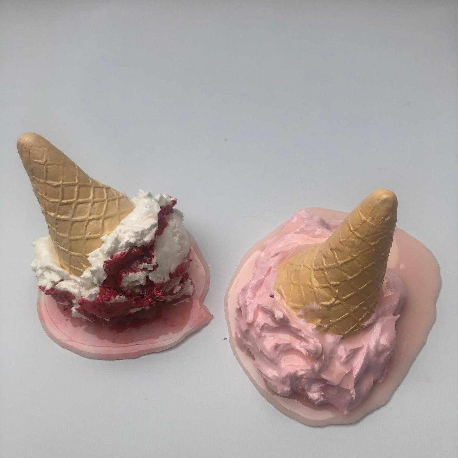 Melted Ice Cream Prop - Fake Food. - Etsy UK