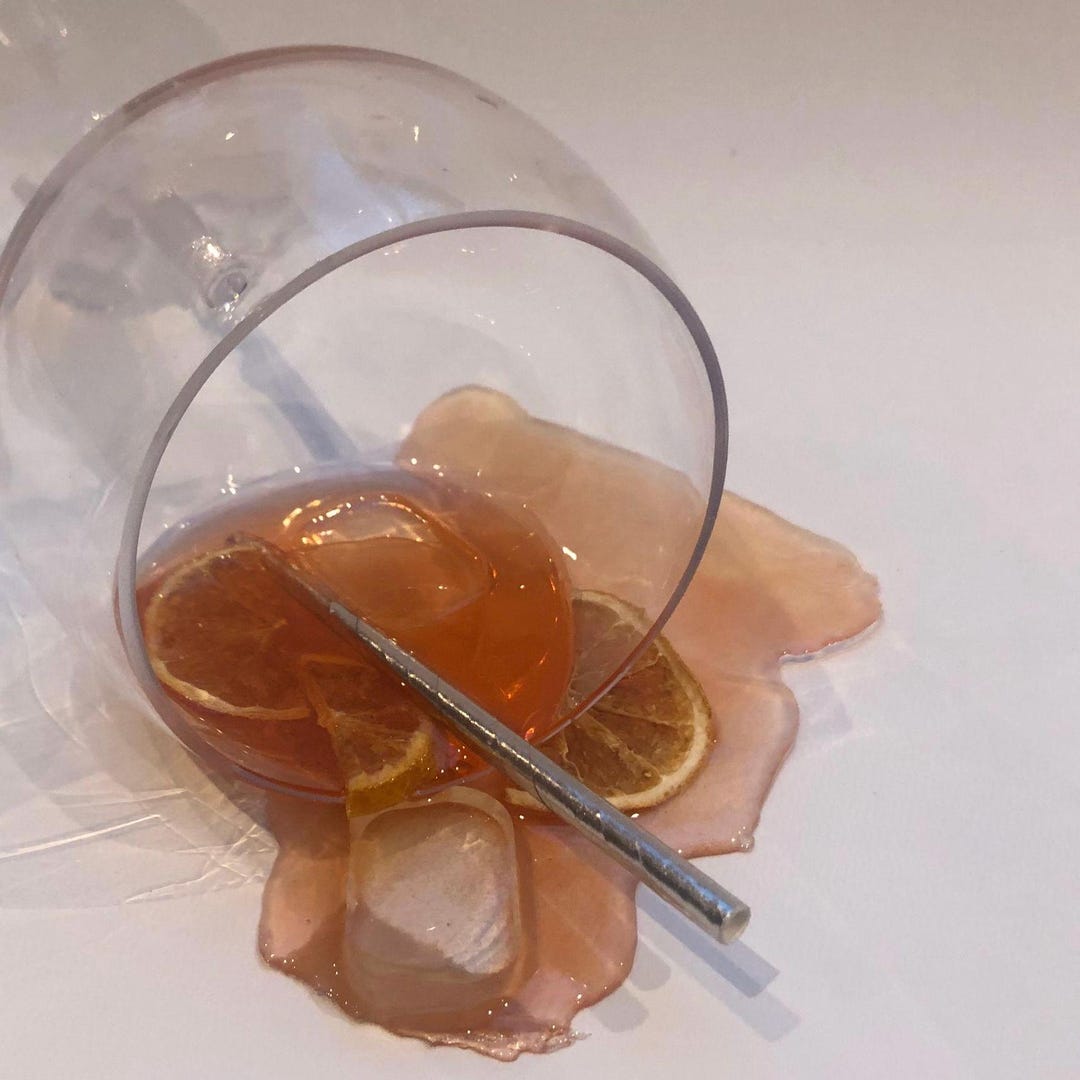 Aperol Spritz Prop - Cocktail Gift - Spilt Drink. - Etsy UK