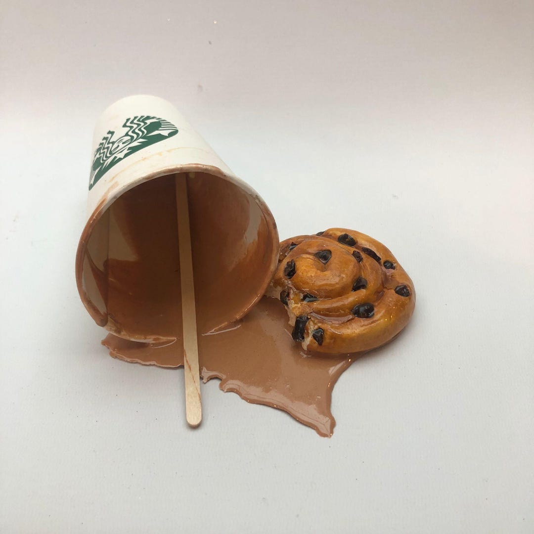 Starbucks Prop - Coffee and Pain Au Raisin Prop - Fake Food Prop. - Etsy