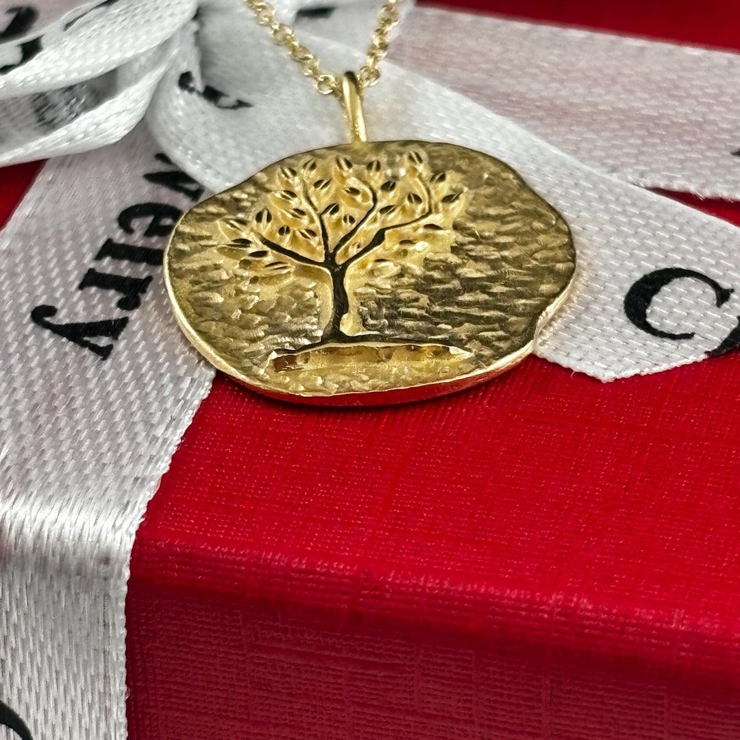 Tree of Life Pendant 14k Gold Chain Included - Etsy
