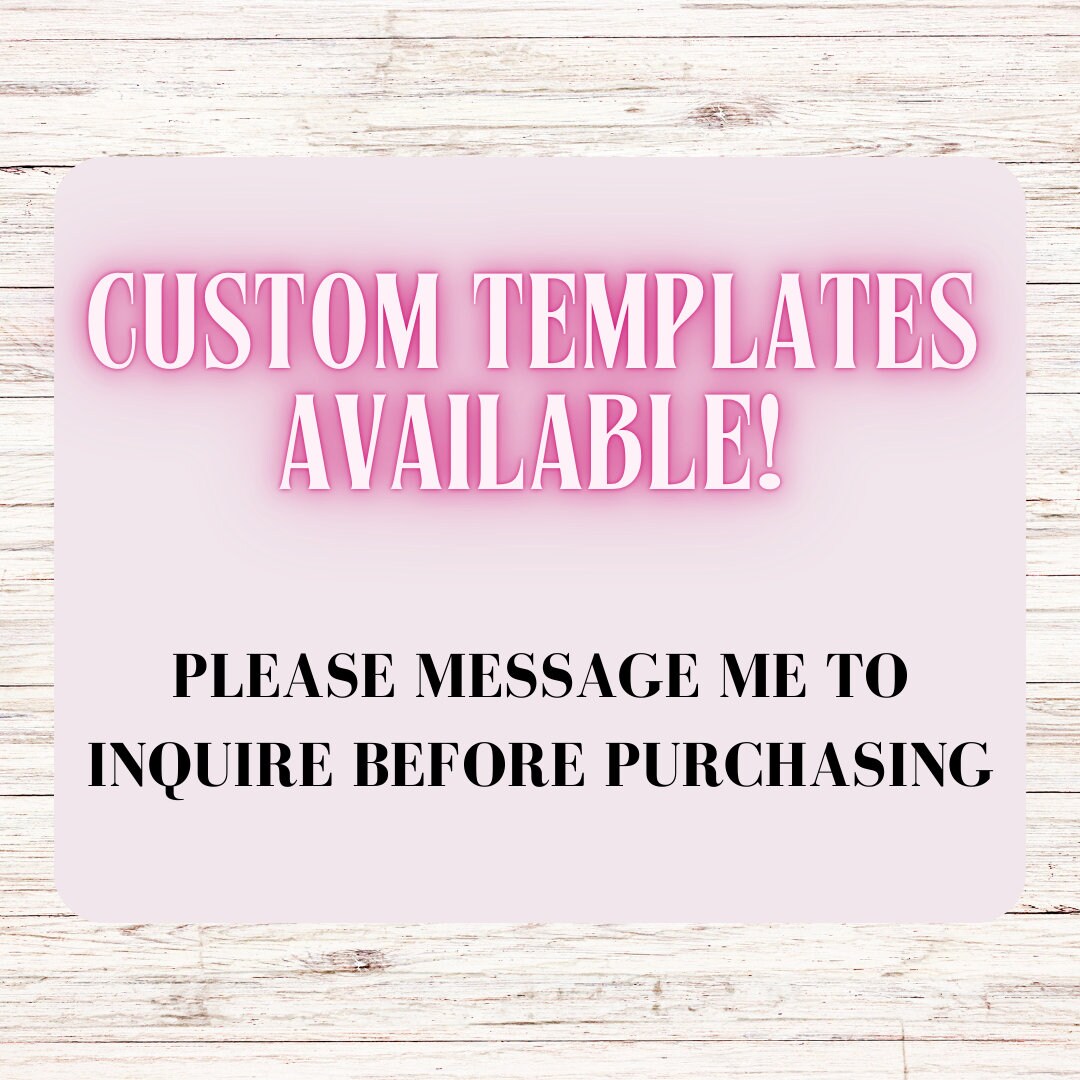 Custom Templates, Custom Price List, Custom Signs, Business Card, Line ...