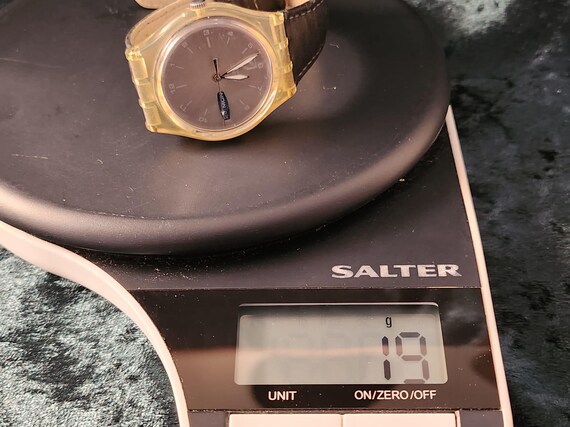 Vintage Swatch Transparent Day-Date Watch with Black … - Gem