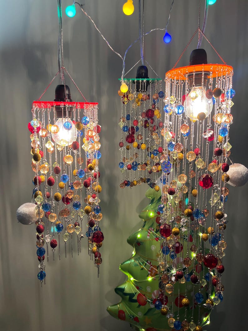 Beaded Pendant Light, Modern Home Decor, Decorative Lighting - Etsy