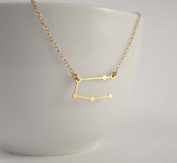 Gemini constellation necklace gold store