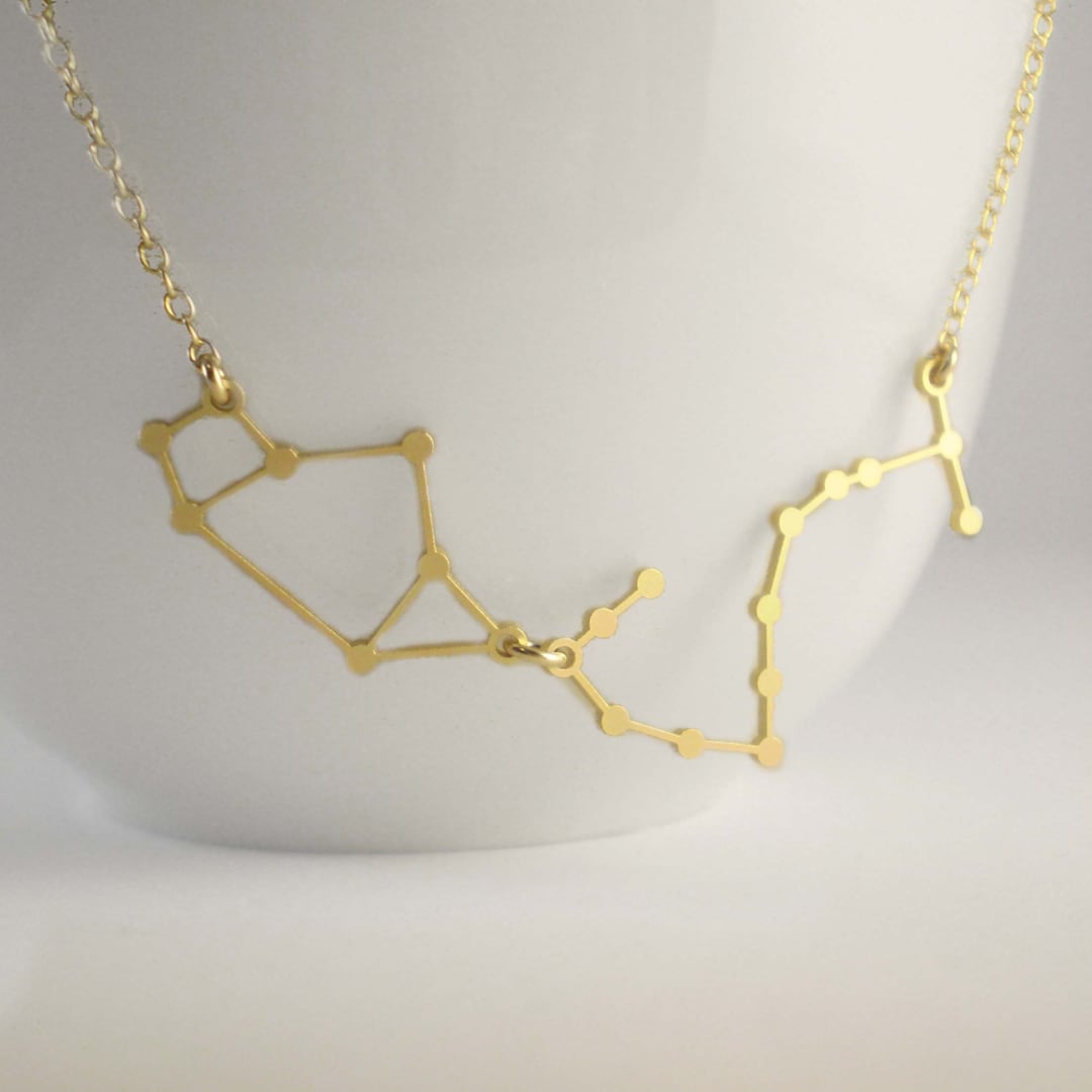 Stars Aligned Two Constellations Necklace Zodiac Constellation Choose ...
