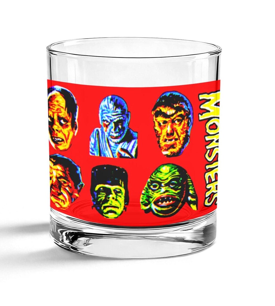 FAMOUS MONSTERS Whisky Glass | 10 Ounces of Classic Monster Horror - Etsy