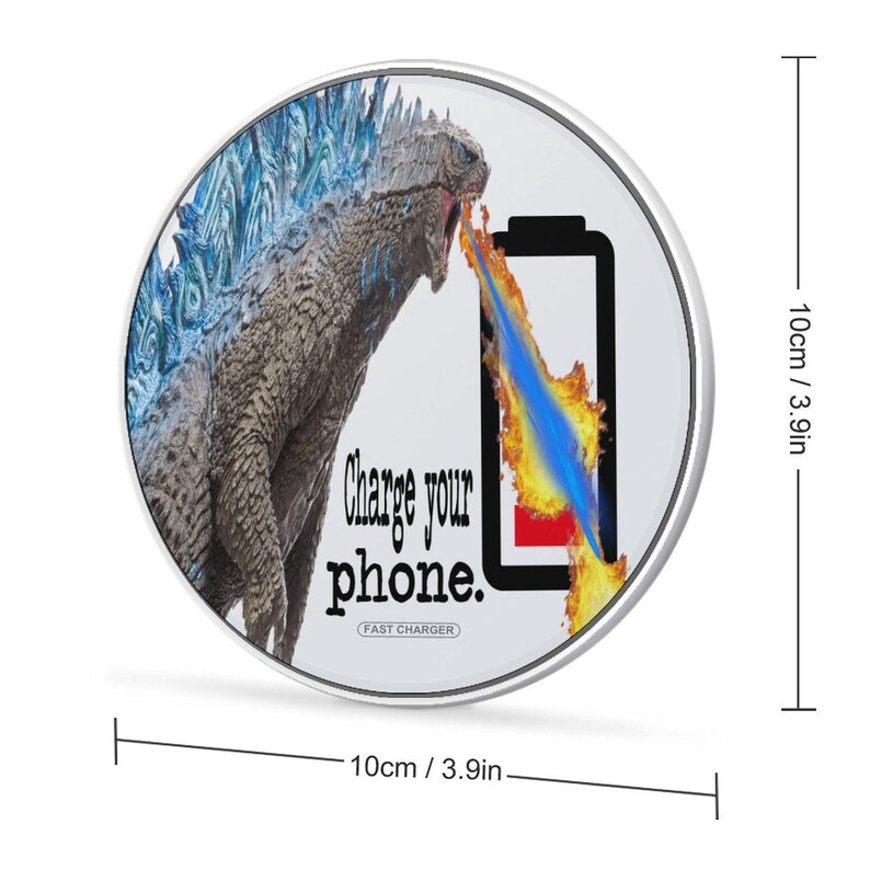 GODZILLA MONSTER Wireless Mobile Phone Charger for Science Fiction Fans ...