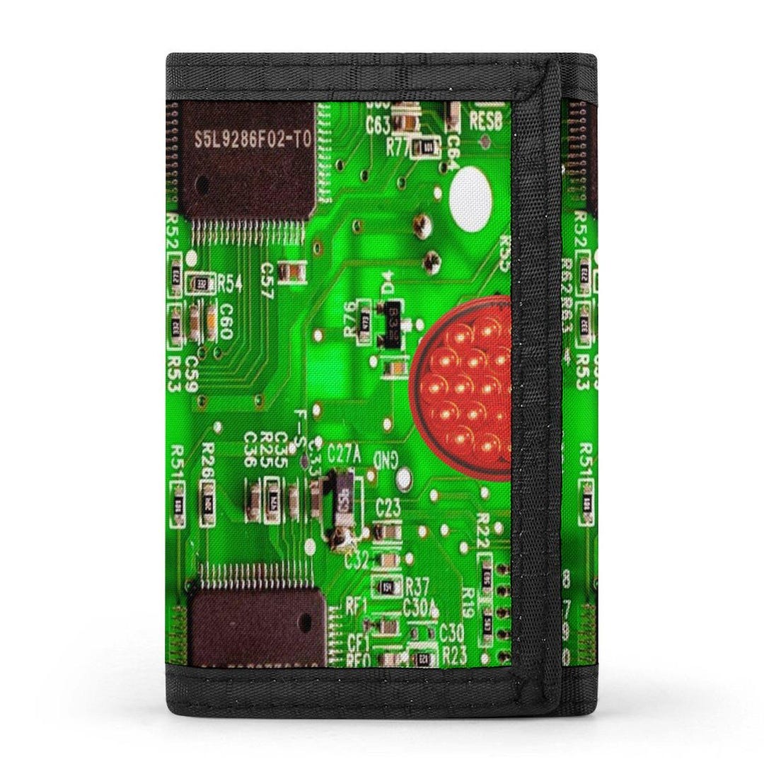 HIGH TECH Circuit Board Super Wallet | Tri-fold Design for Cash, Cards ...