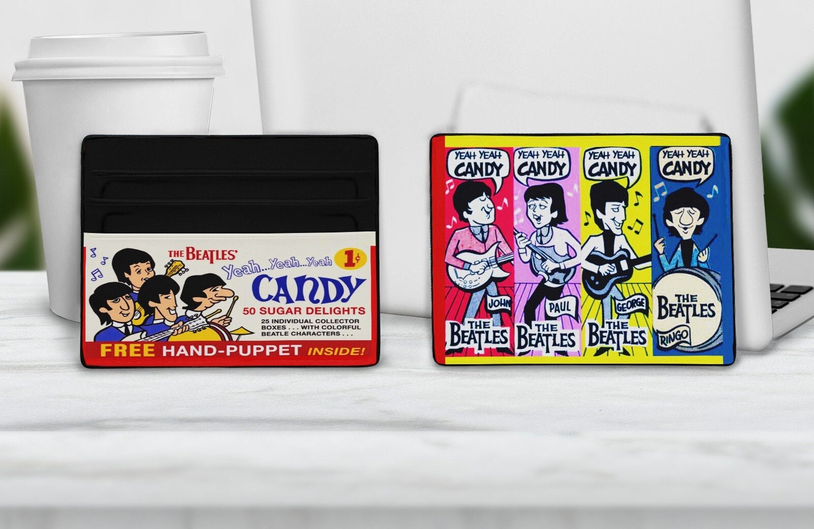 THE BEATLES 1960s Candy on A New Wallet - Etsy