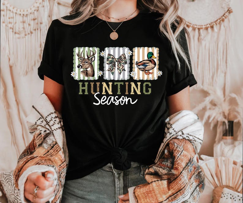 Preppy Hunting Season Shirt, Camo Bow Sweatshirt, Deer Hunting Hoodie ...