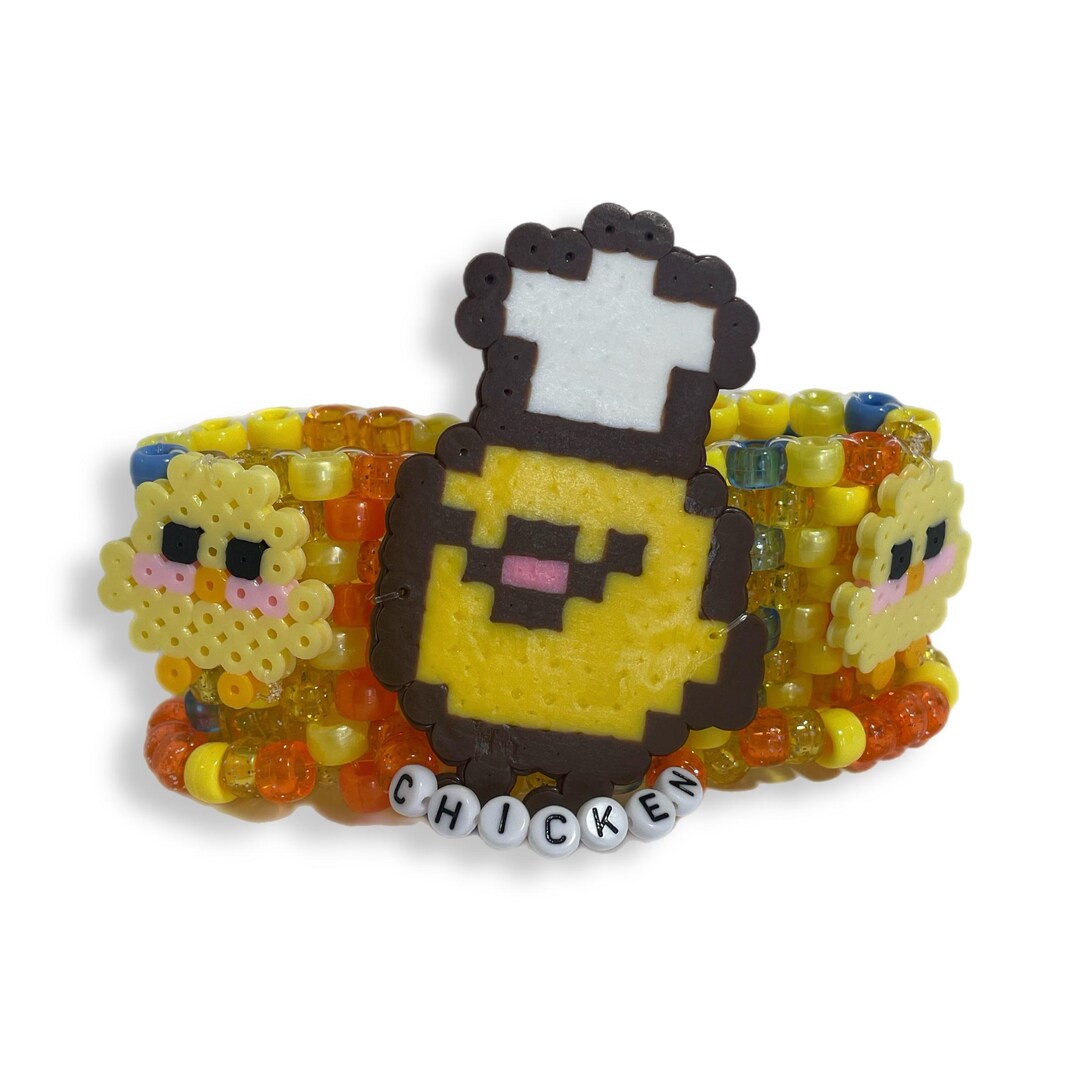 Yellow Chicken Chef Kandi Arm Cuff - Etsy