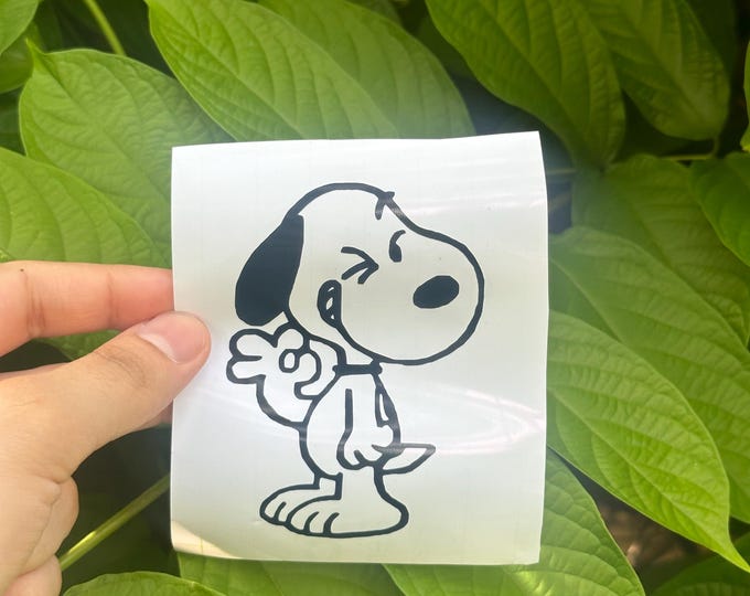Winking Snoopy Decal, Snoopy Decal for Cars and Laptops - Etsy
