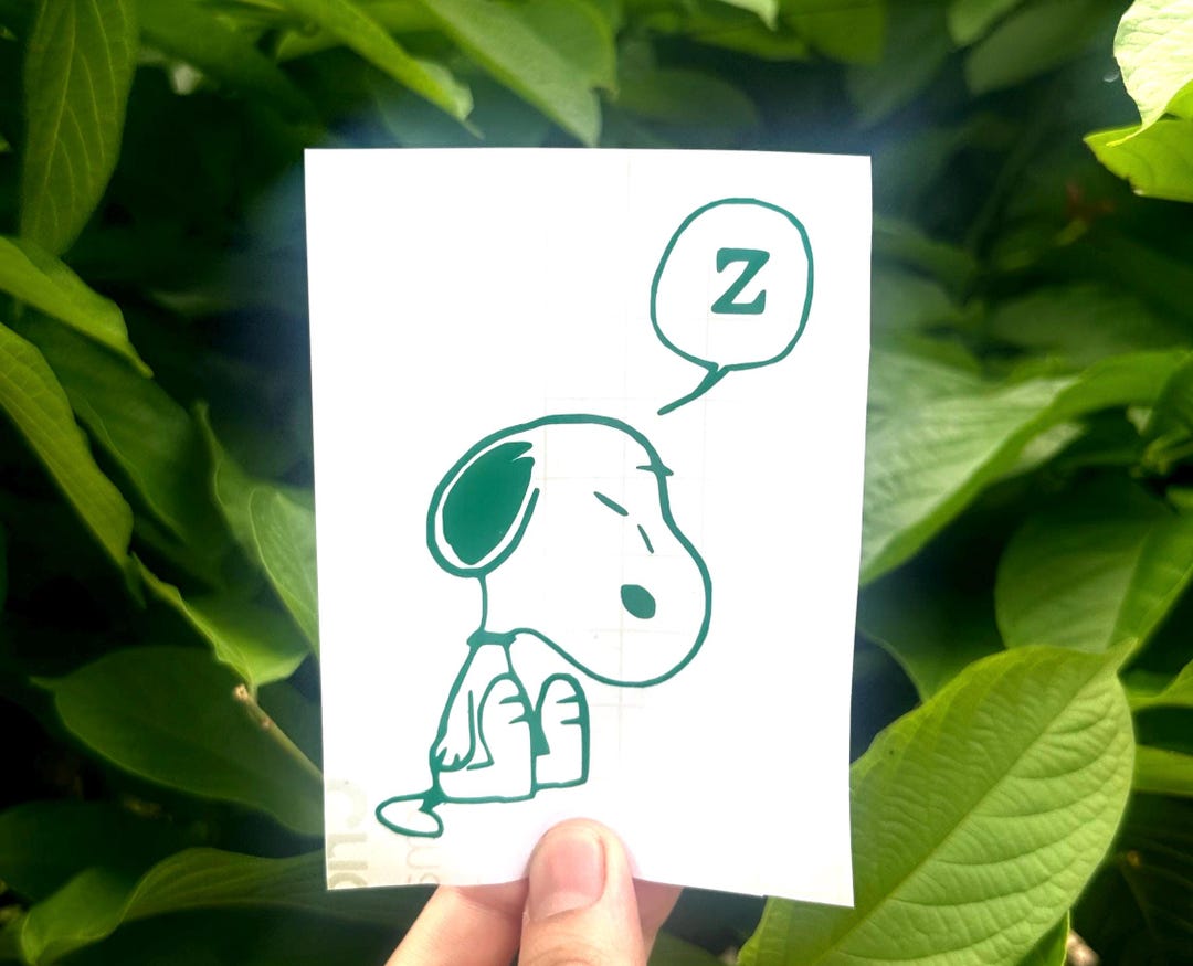 Sleeping Snoopy Decal, Snoopy Decal for Cars and Laptops - Etsy