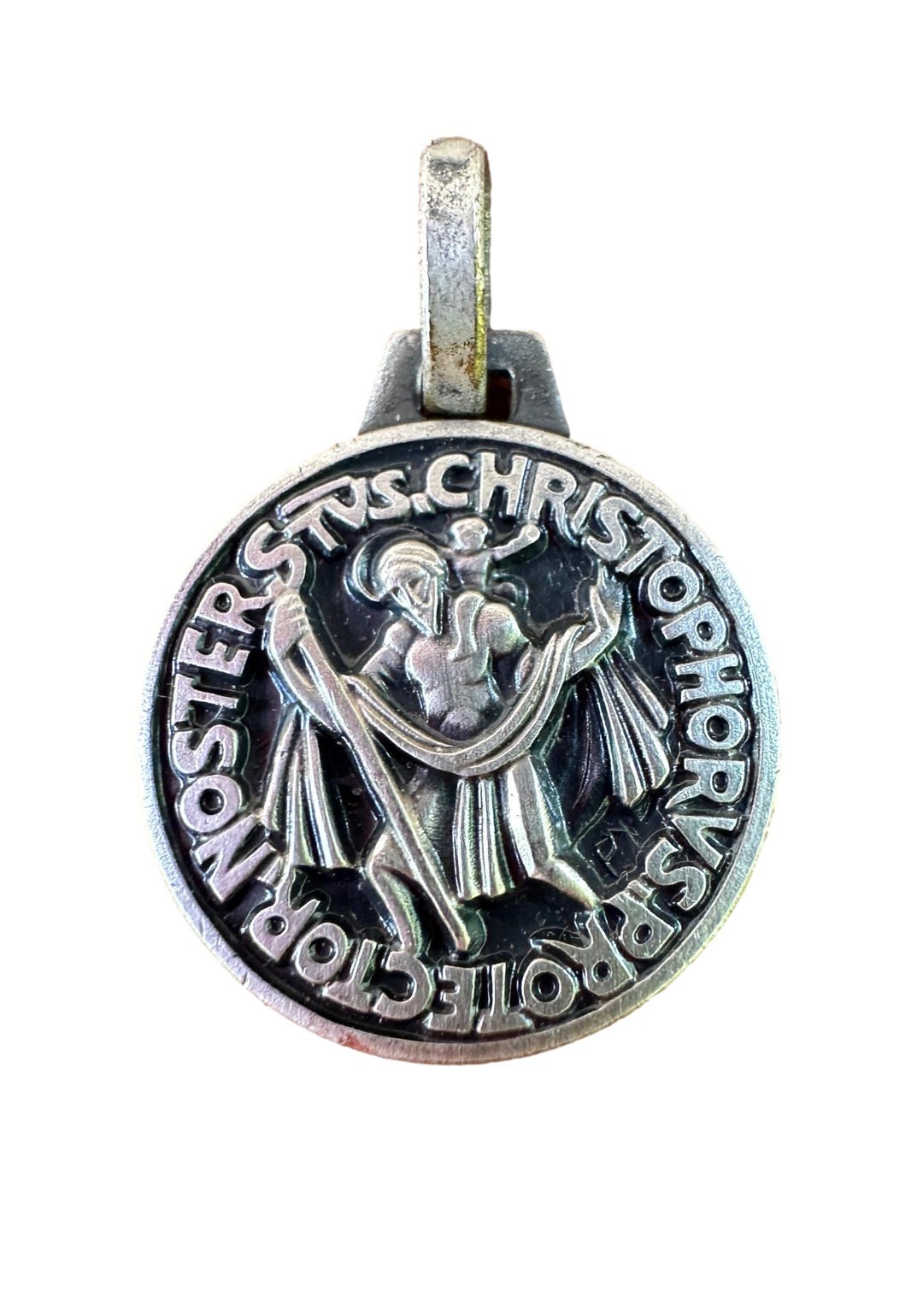 Saint Christopher Art Deco Medal Pendant Fernand PY, Religious Jewelry ...