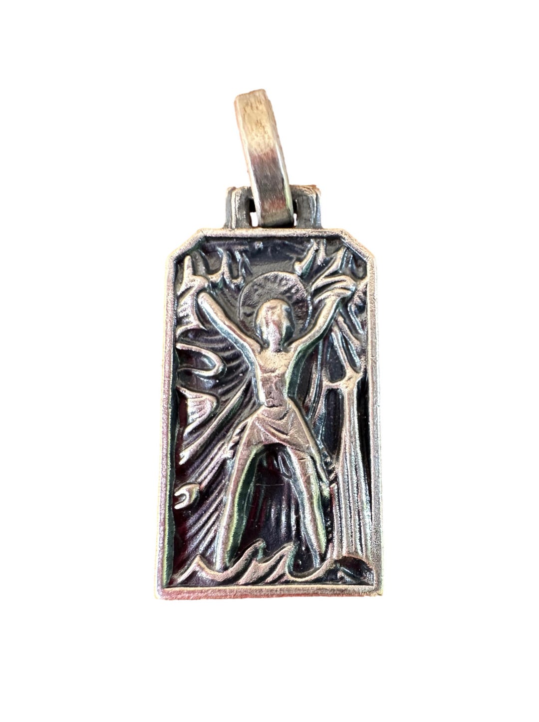 Art Deco Silvered Bronze Saint Andrew Medal Pendant, Fernand PY - Etsy