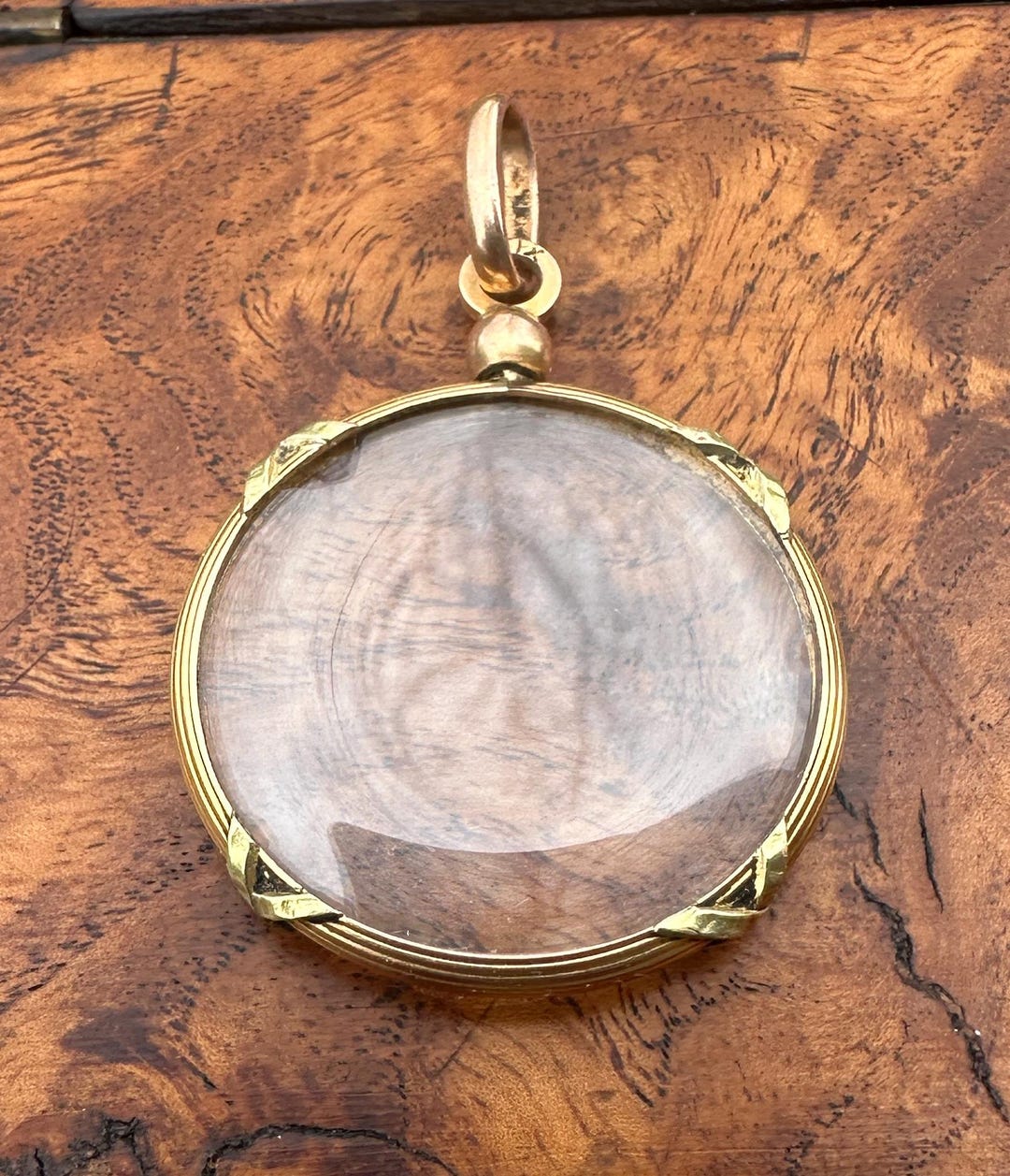 Antique Photo Locket 18K Gold Filled Pendant , Necklace Fix Medallion ...