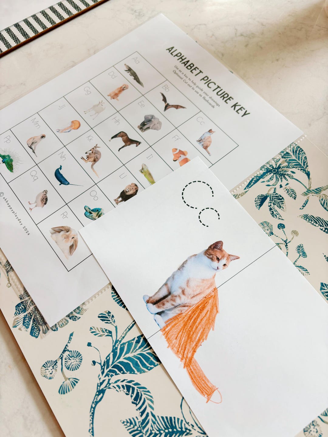 Finish the Half - Animals A-Z: Printable Worksheet (digital Download ...