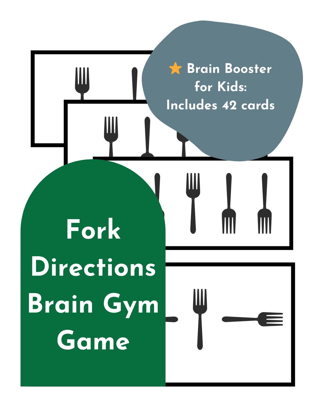 Fork Directions: Brain Gym Game for Kids (digital Download) - Etsy