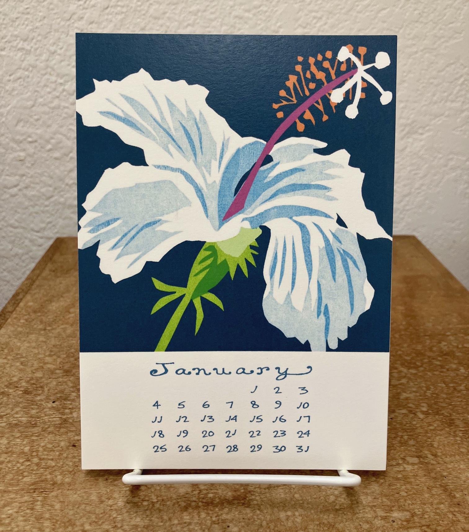 2026 Flower Calendar, Original Screenprint, 5x7, Desk or Wall - Etsy