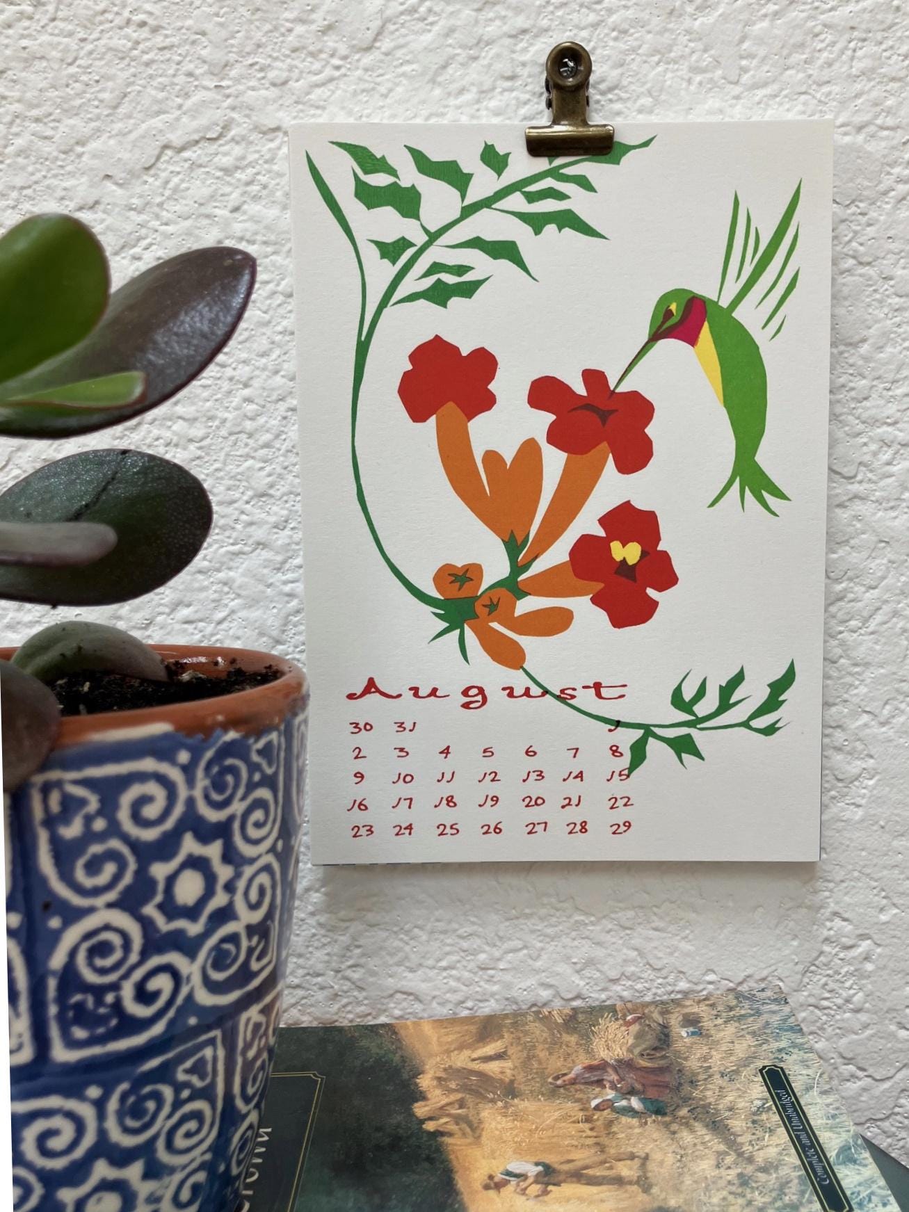 2026 Flower Calendar, Original Screenprint, 5x7, Desk or Wall - Etsy