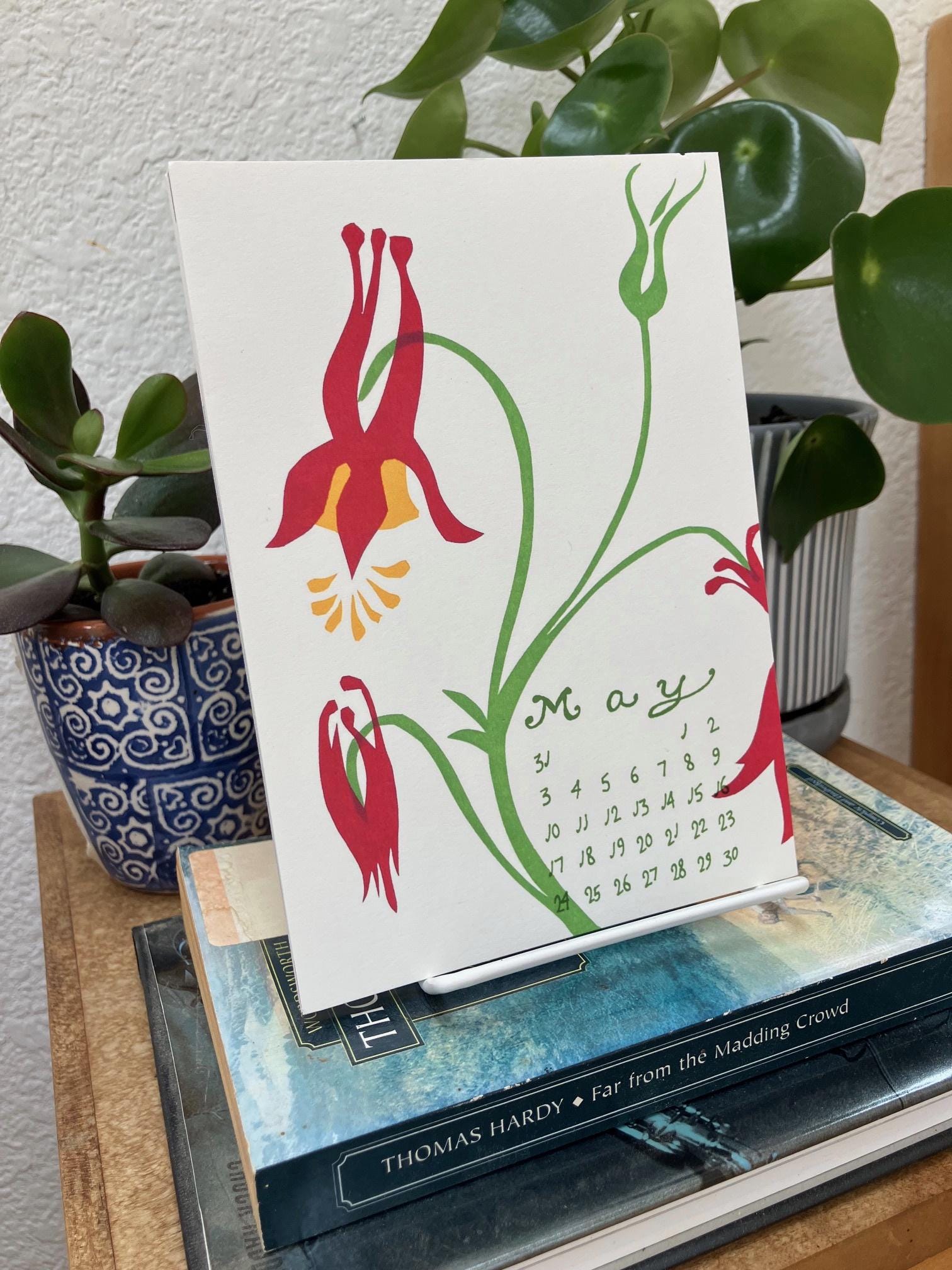 2026 Flower Calendar, Original Screenprint, 5x7, Desk or Wall - Etsy