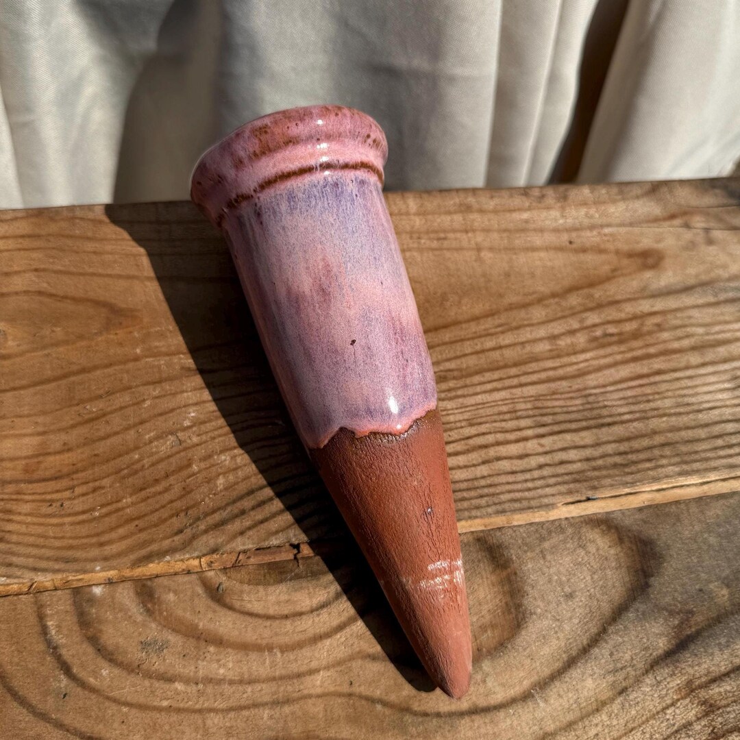 Custom Glazed Self-watering Terracotta Plant Nanny- Vacationer Plant ...