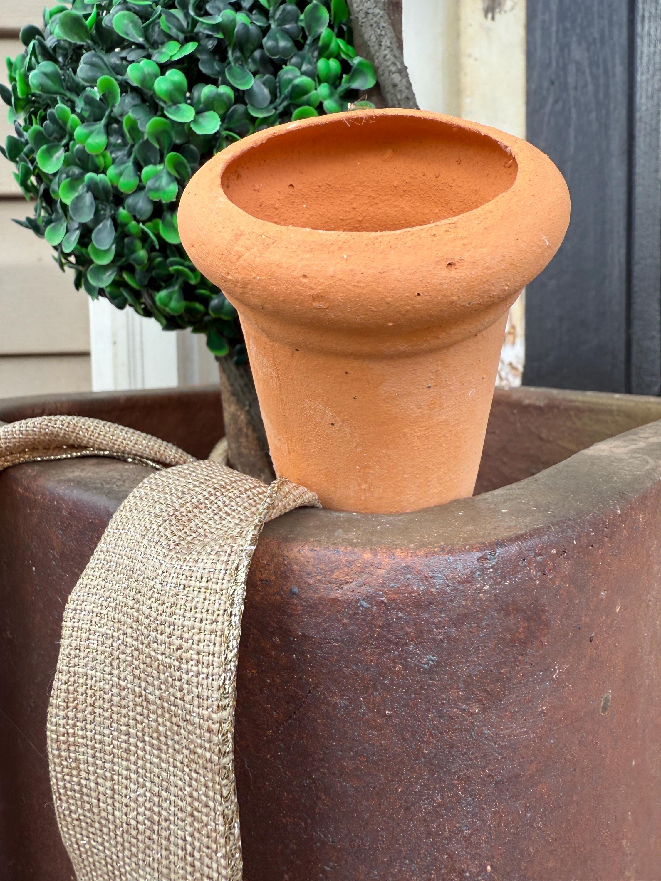 SET OF TWO: Self-watering Terracotta Plant Nanny- Vacationer Plant ...