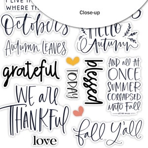 Autumn Fall Afternoon Words Cutouts Ephemera Pack or Stickers - Etsy