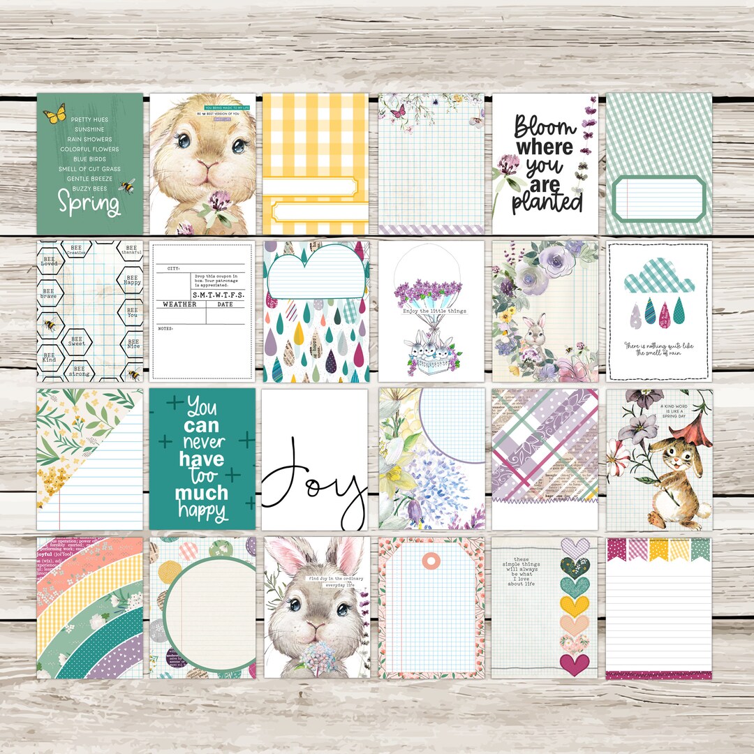 Bloom Spring Easter 3x4 Pocket Cards Journaling Pack - Etsy