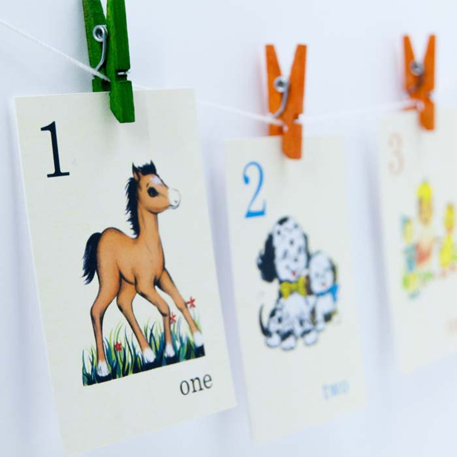 Counting from 1-15 Flash Cards Set of 15 Choose your Size | Etsy