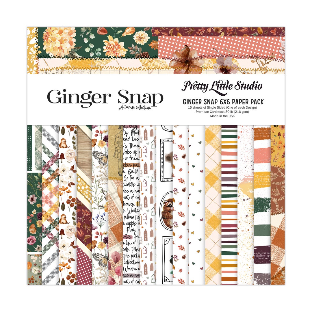 Autumn Scrapbook Paper Pack 3 Sizes Available 4x6, 6x6, 6x9 Pumpkin and ...