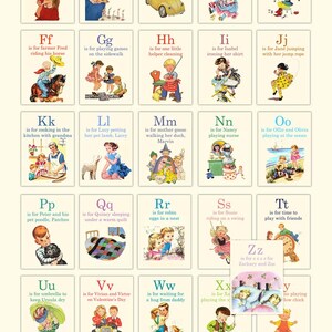 A is for Apple Vintage Style Flashcards Set of 26 Apple, School, Flash ...