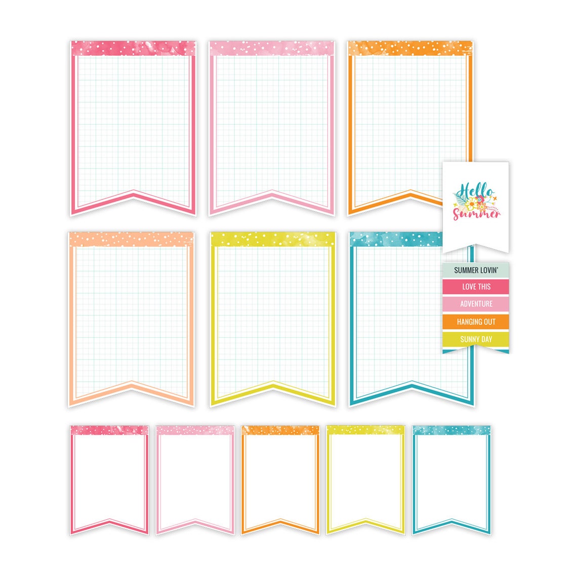 Bookmark Pennant Journaling Tags | Etsy