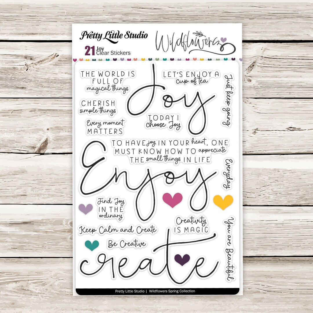 Joy Words Ephemera Pack or Sticker, Scrapbooking, Paper Crafting - Etsy